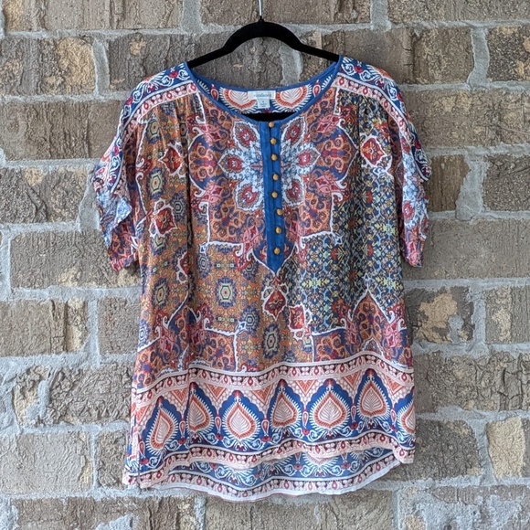 Sundance | Tops | Sundance Boho Grand Tropics Blouse Size Small | Poshmark